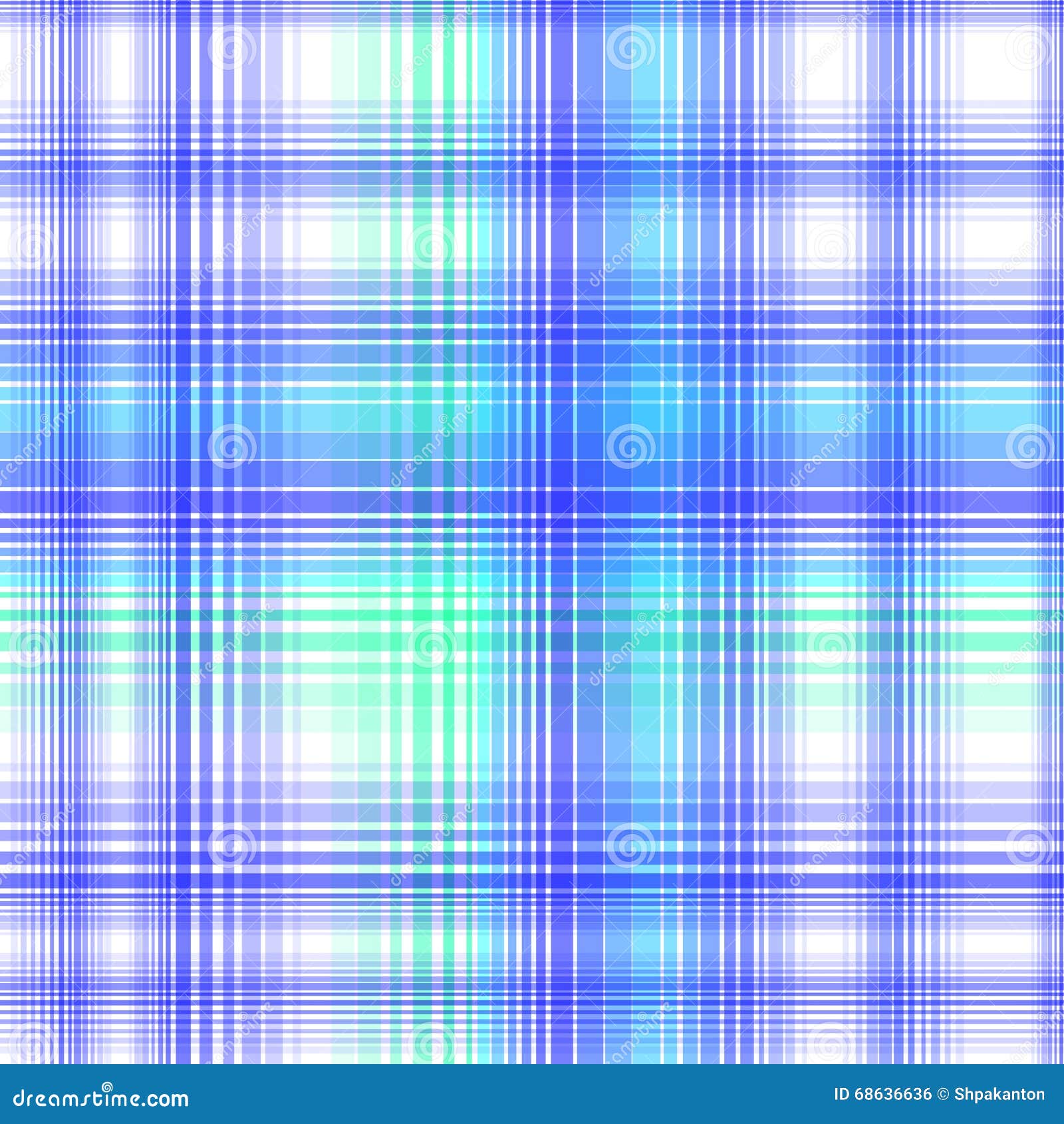 Seamless Blue Checkered Pattern. Vector Illustration for Your De Stock ...