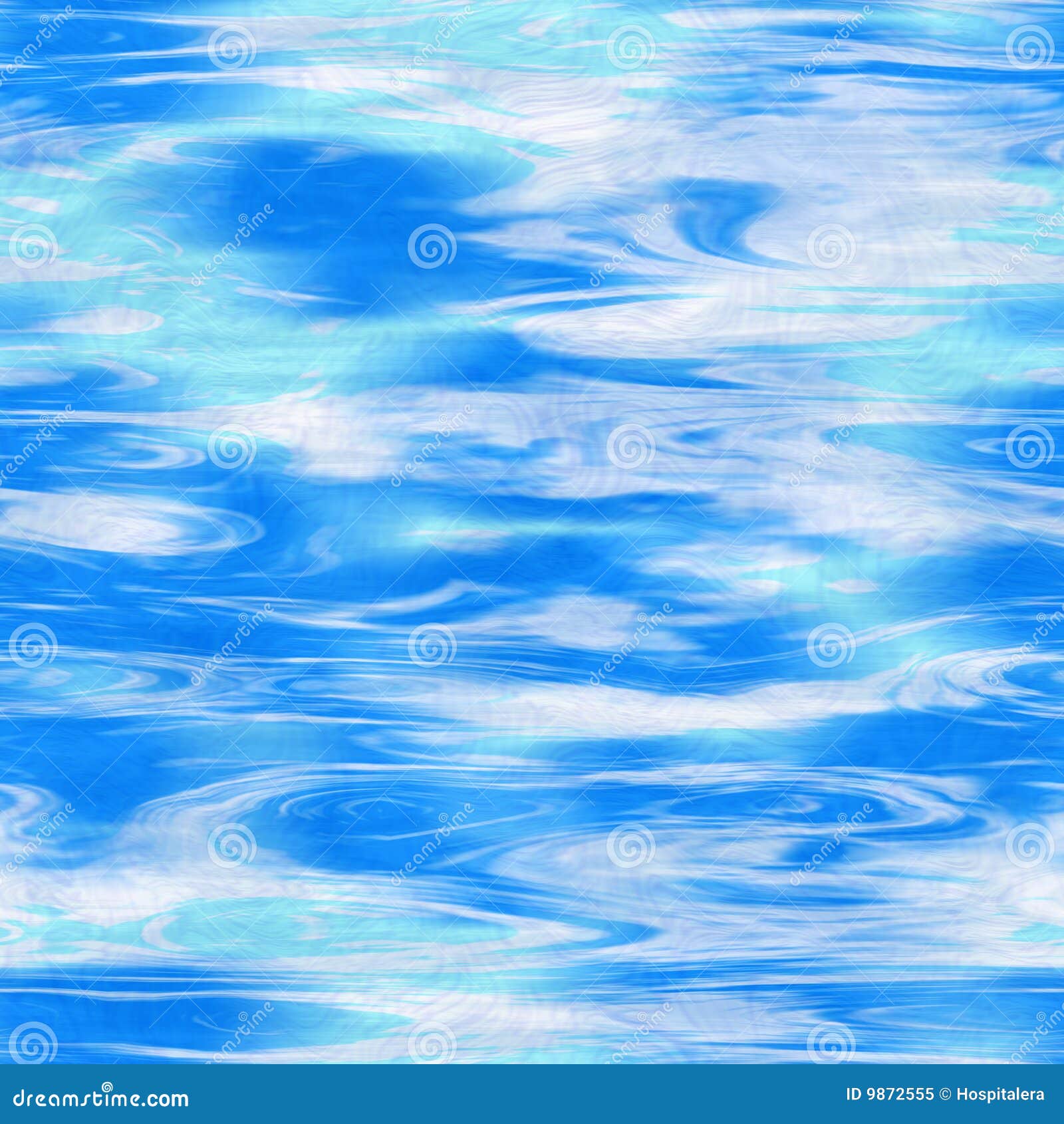 Seamless Blue Cloudy Glass Picture. Image: 9872555