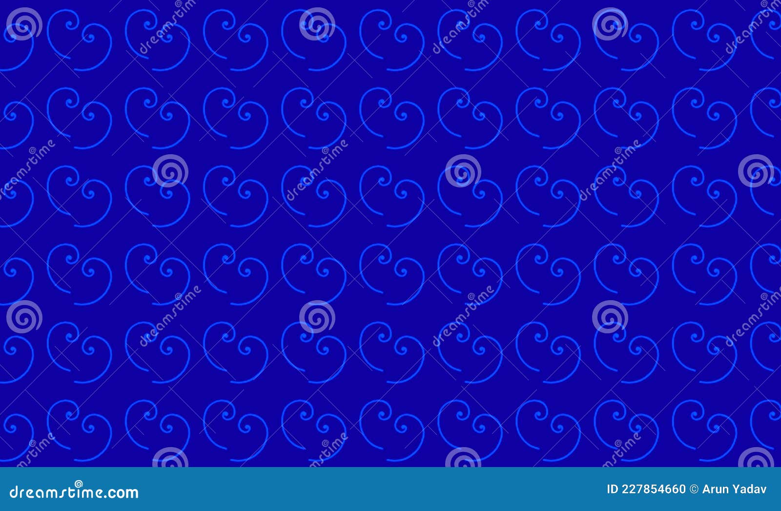Seamless Blue Colored Unique Pattern Background. Stock Illustration ...
