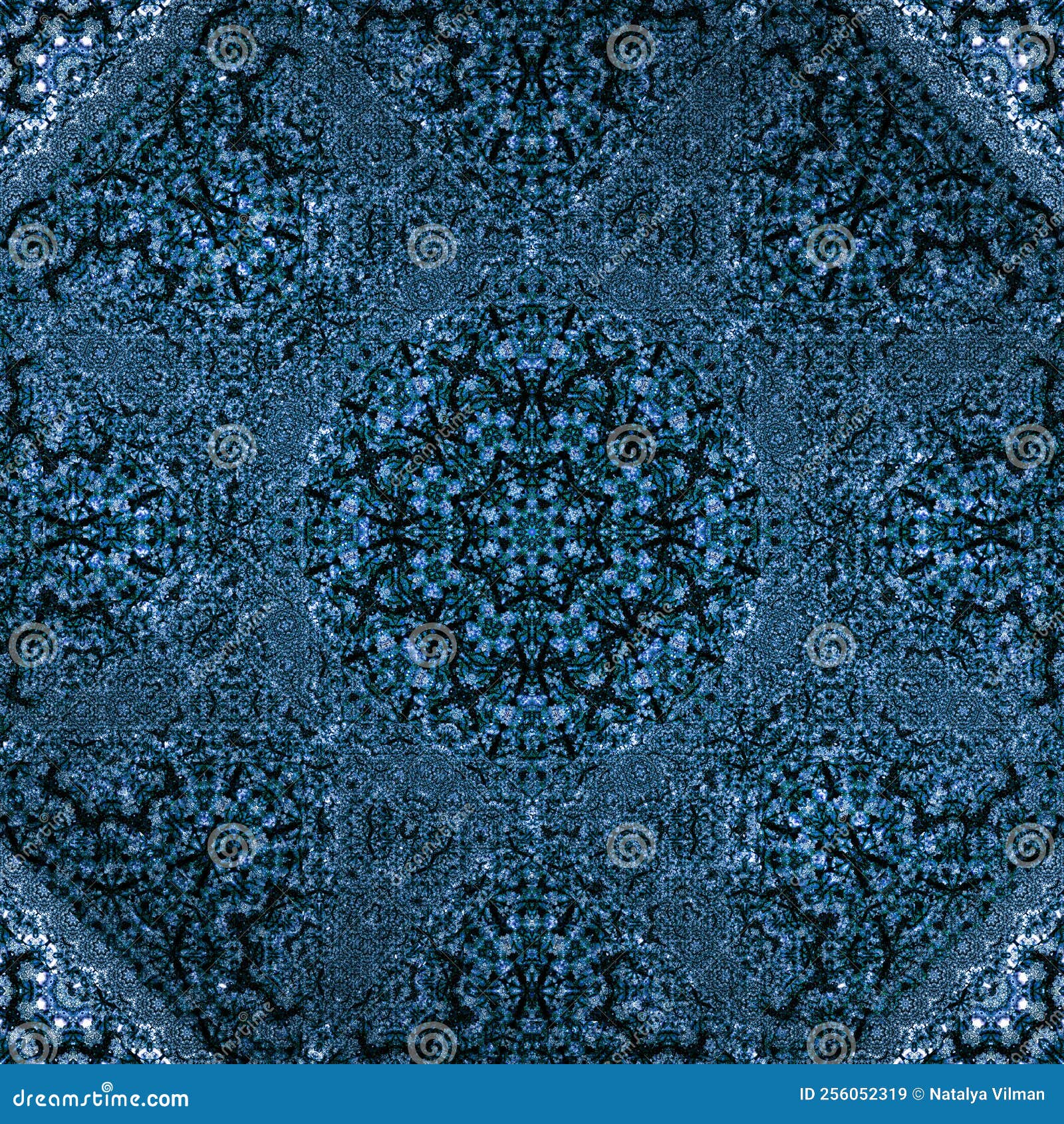 Seamless Blue Floral Pattern for Design, Illustration for Use in Design ...