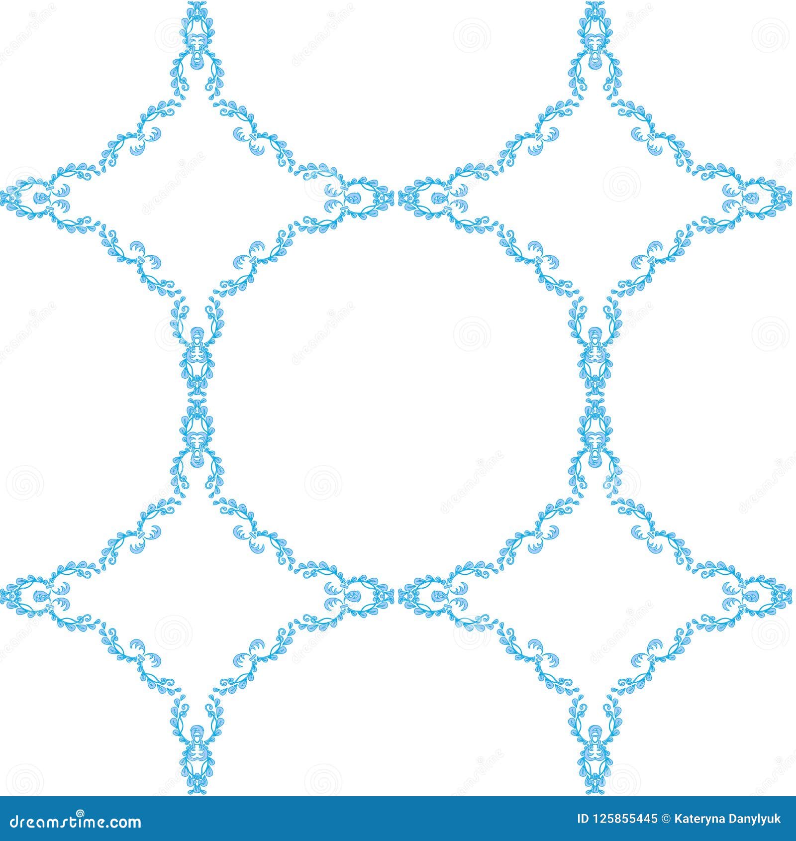Seamless Blue Geometric Pattern on White Design Element Stock Vector ...
