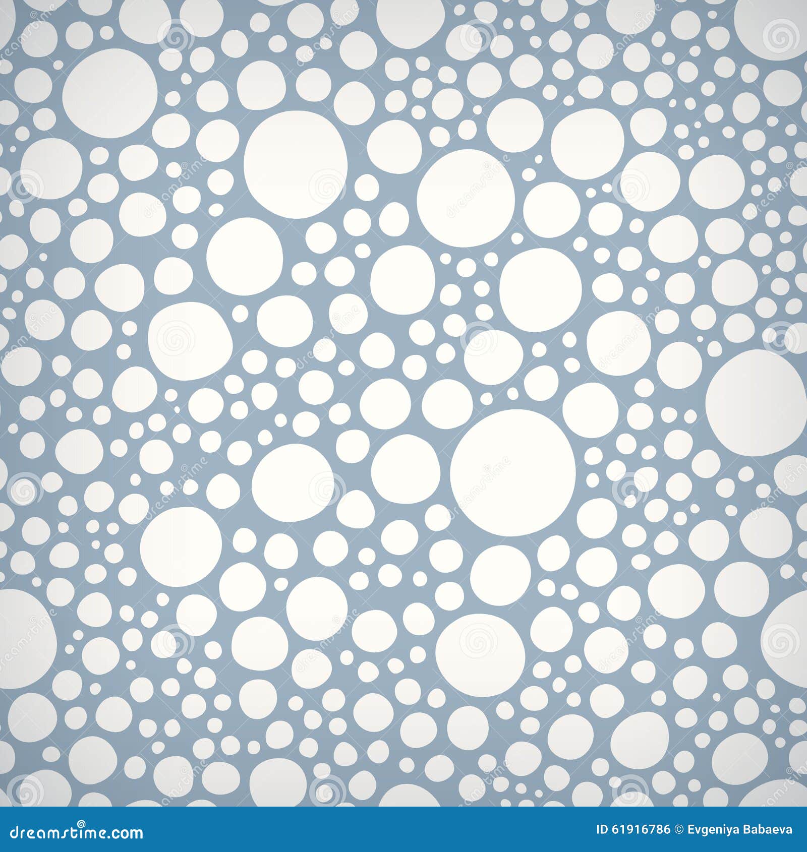 Seamless Blue Hand-drawn Pattern with Bubbles. Stock Vector - Illustration of doodle, style ...