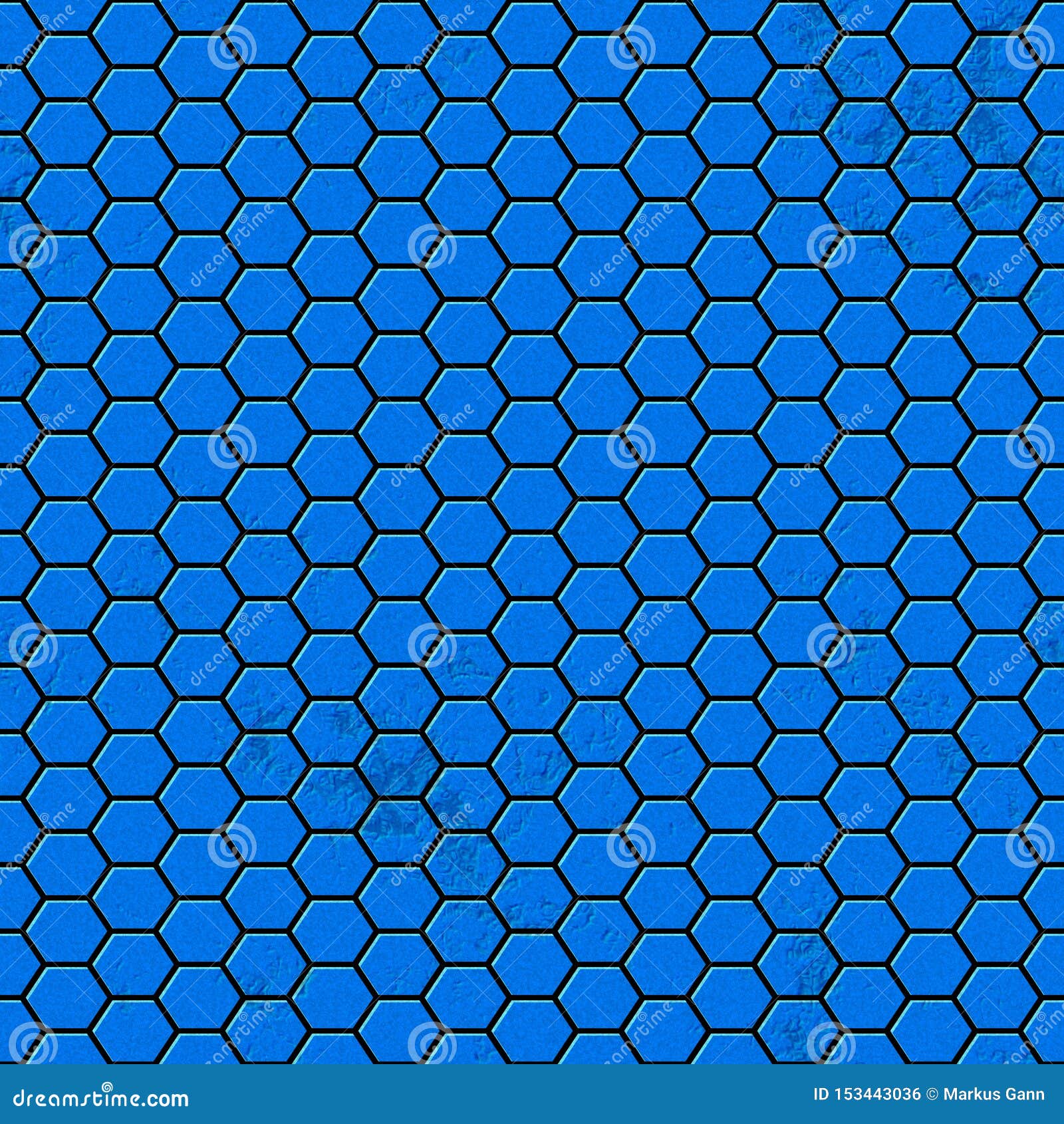 Seamless Blue Hexagon Texture Stock Illustration - Illustration of blue ...