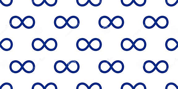 Seamless Blue Infinity Symbol Icon Pattern, Repeats Vertically and ...