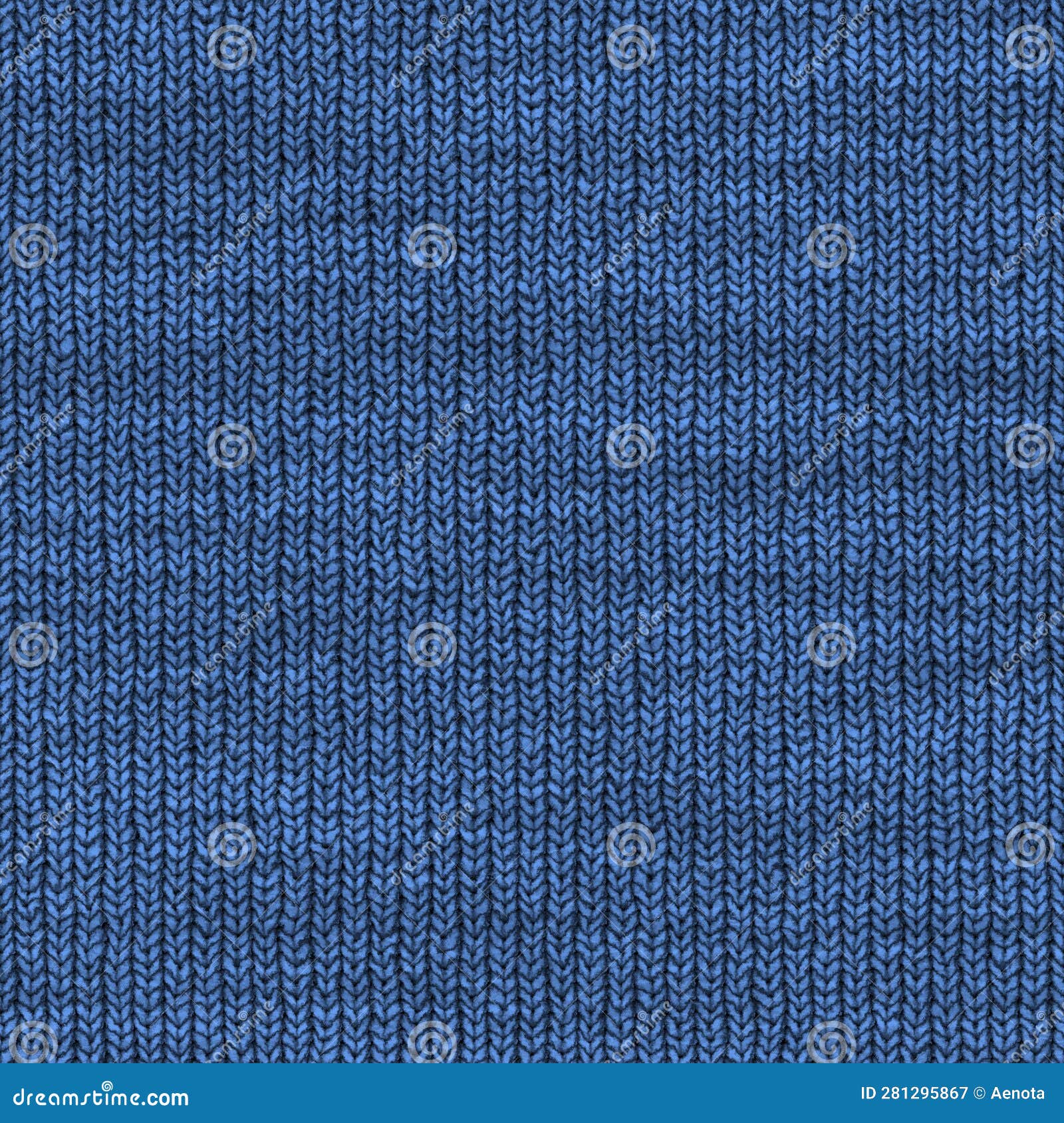 Seamless Blue Knitted Pattern Stock Illustration - Illustration of ...
