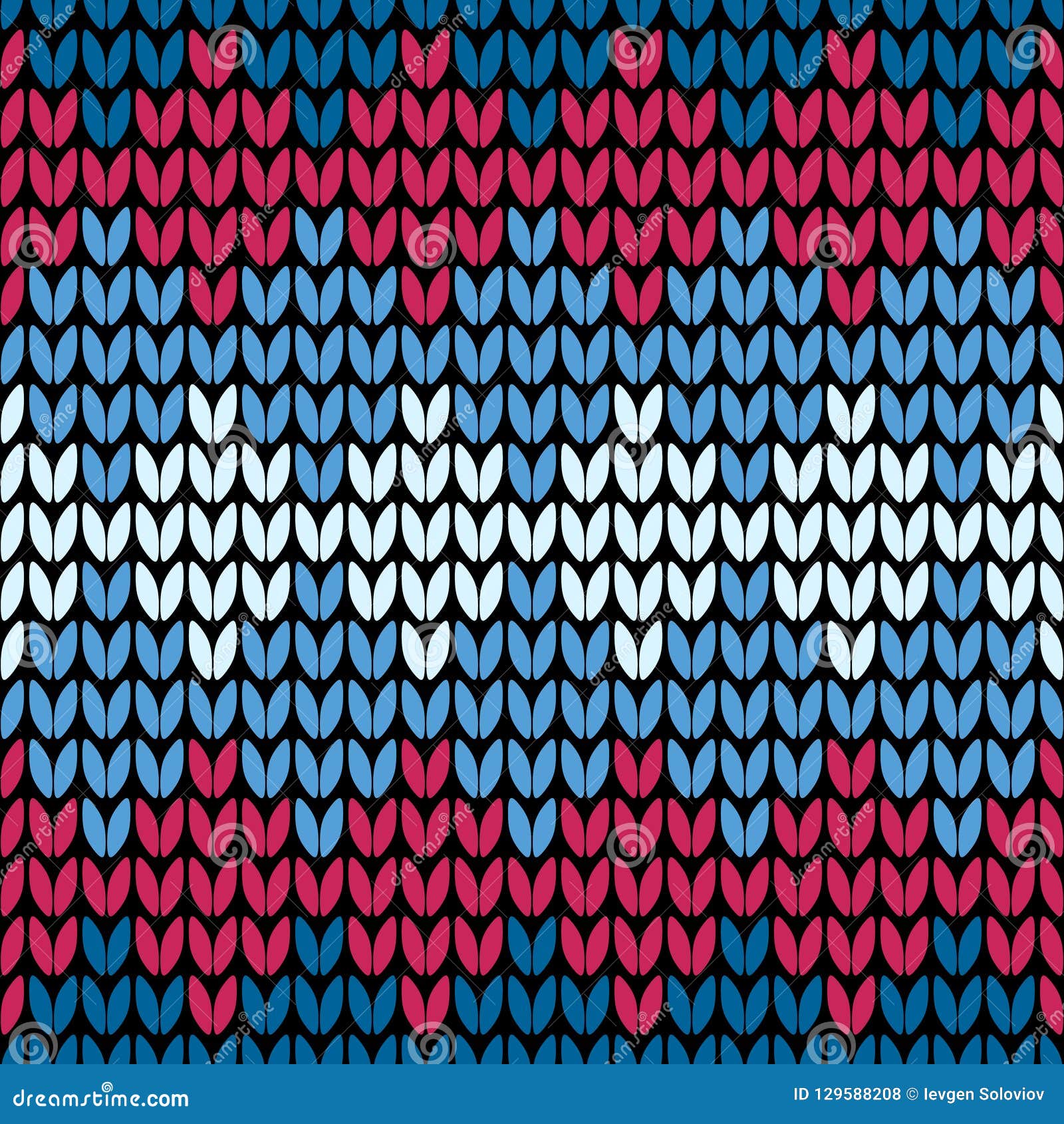 Seamless Blue Knitting Pattern Stock Vector - Illustration of jumper ...