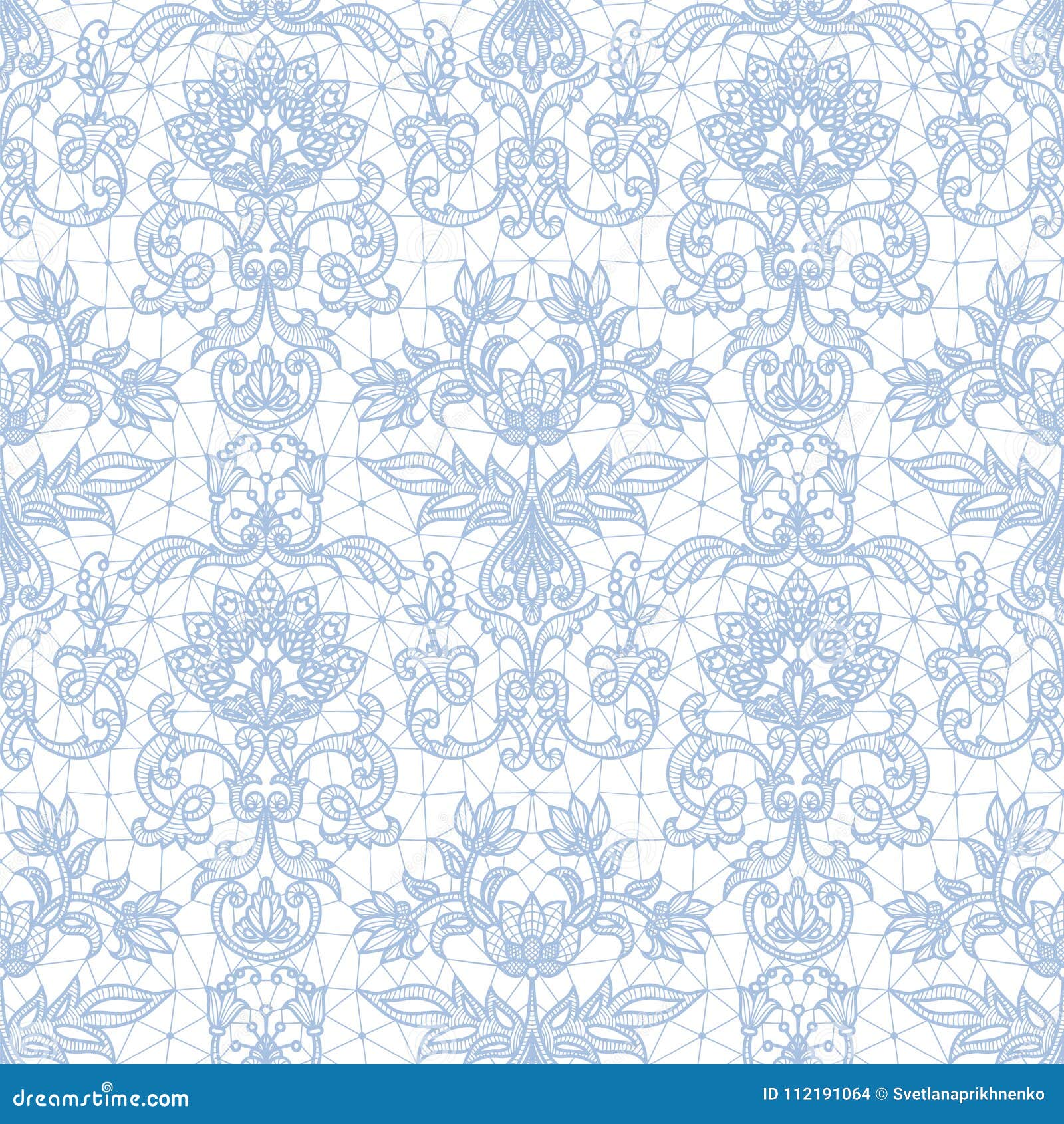 Seamless blue lace stock vector. Illustration of retro - 112191064