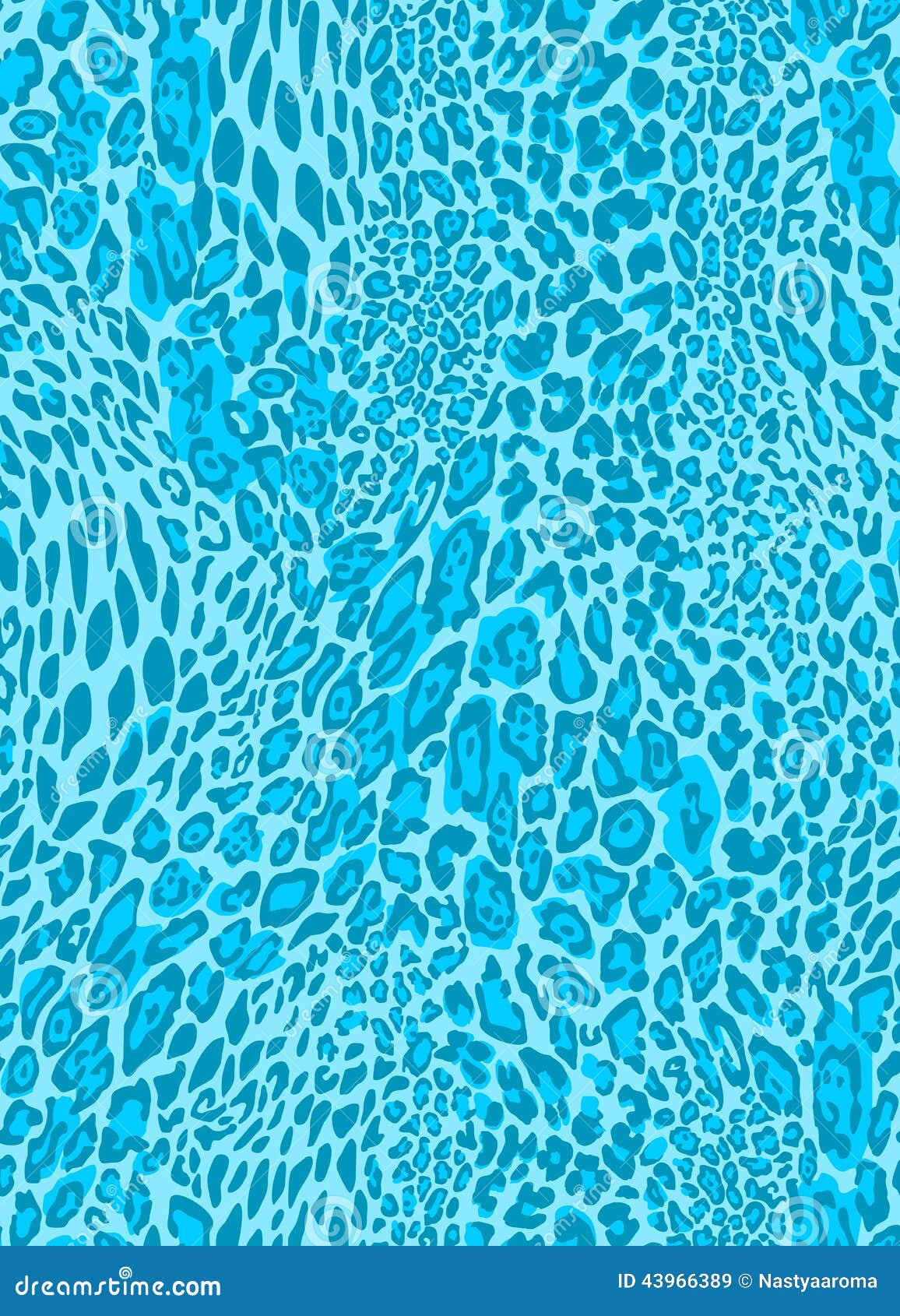 Seamless Blue Leopard Texture Pattern. Stock Vector - Illustration of ...