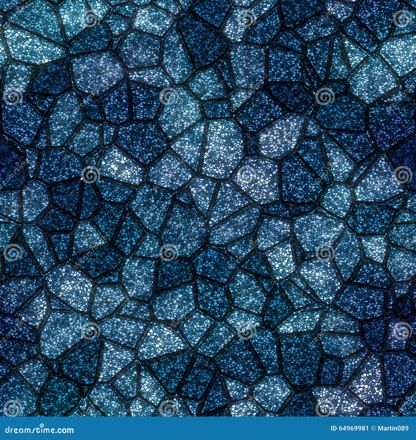 Seamless Blue Mosaic Pattern Stock Illustration - Illustration of decor ...