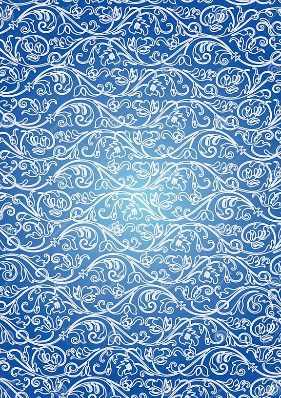 Seamless blue pattern stock vector. Illustration of frame - 7495133