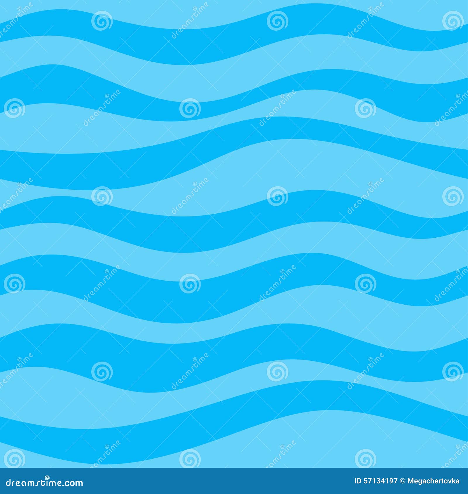Seamless Blue Pattern with Calm Waves Stock Vector - Illustration of ...