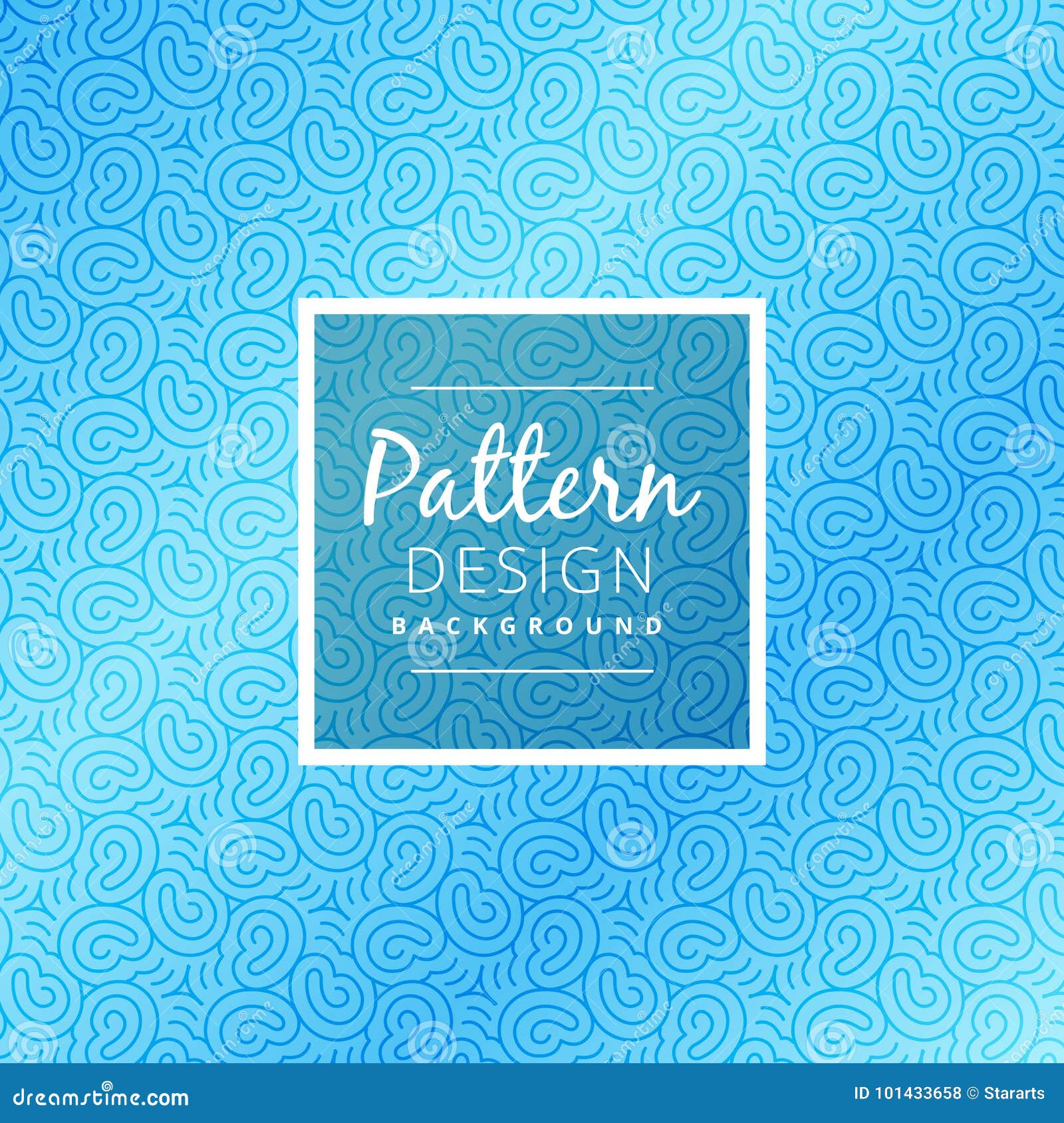 Seamless Blue Pattern Design Vector Design Stock Vector - Illustration ...