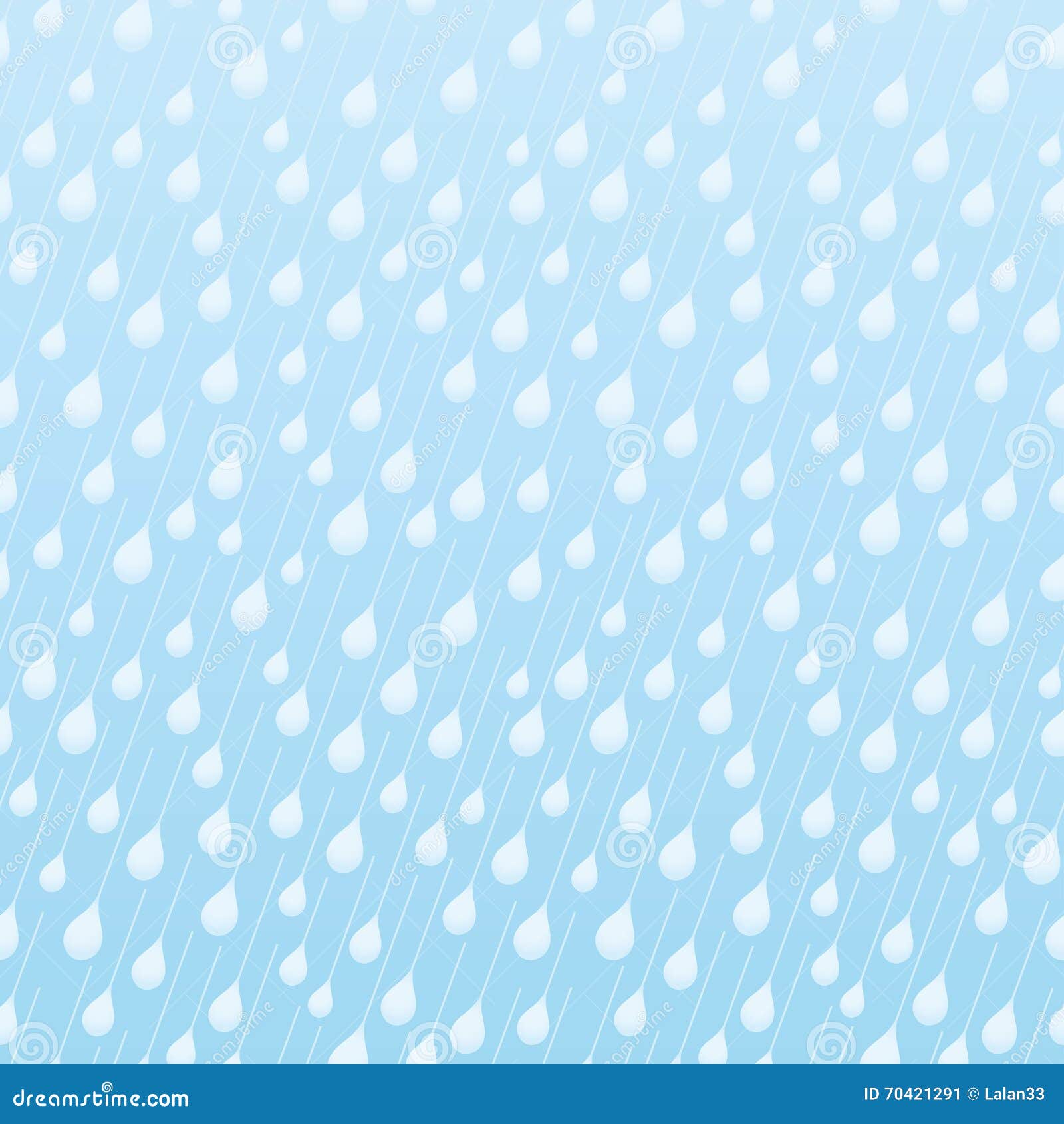 Seamless Blue Pattern with Raindrops. Stock Vector - Illustration of ...