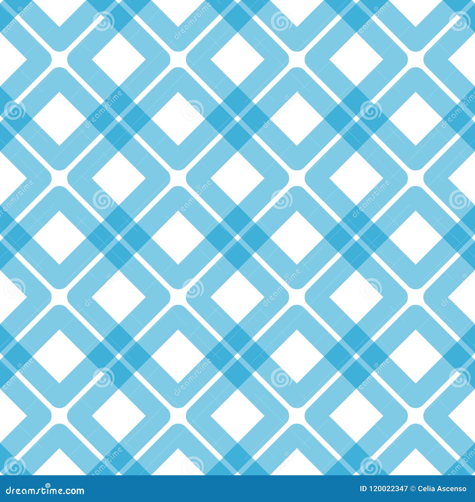 Seamless Blue Plaid Squares Pattern Stock Illustration - Illustration ...