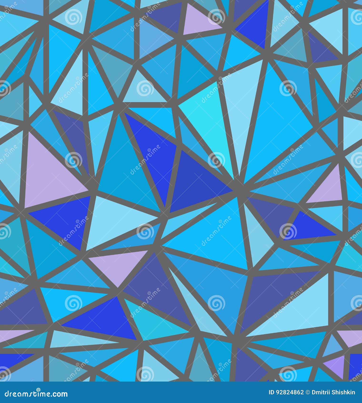 Seamless Blue Polygon Pattern Stock Vector - Illustration of graphic ...