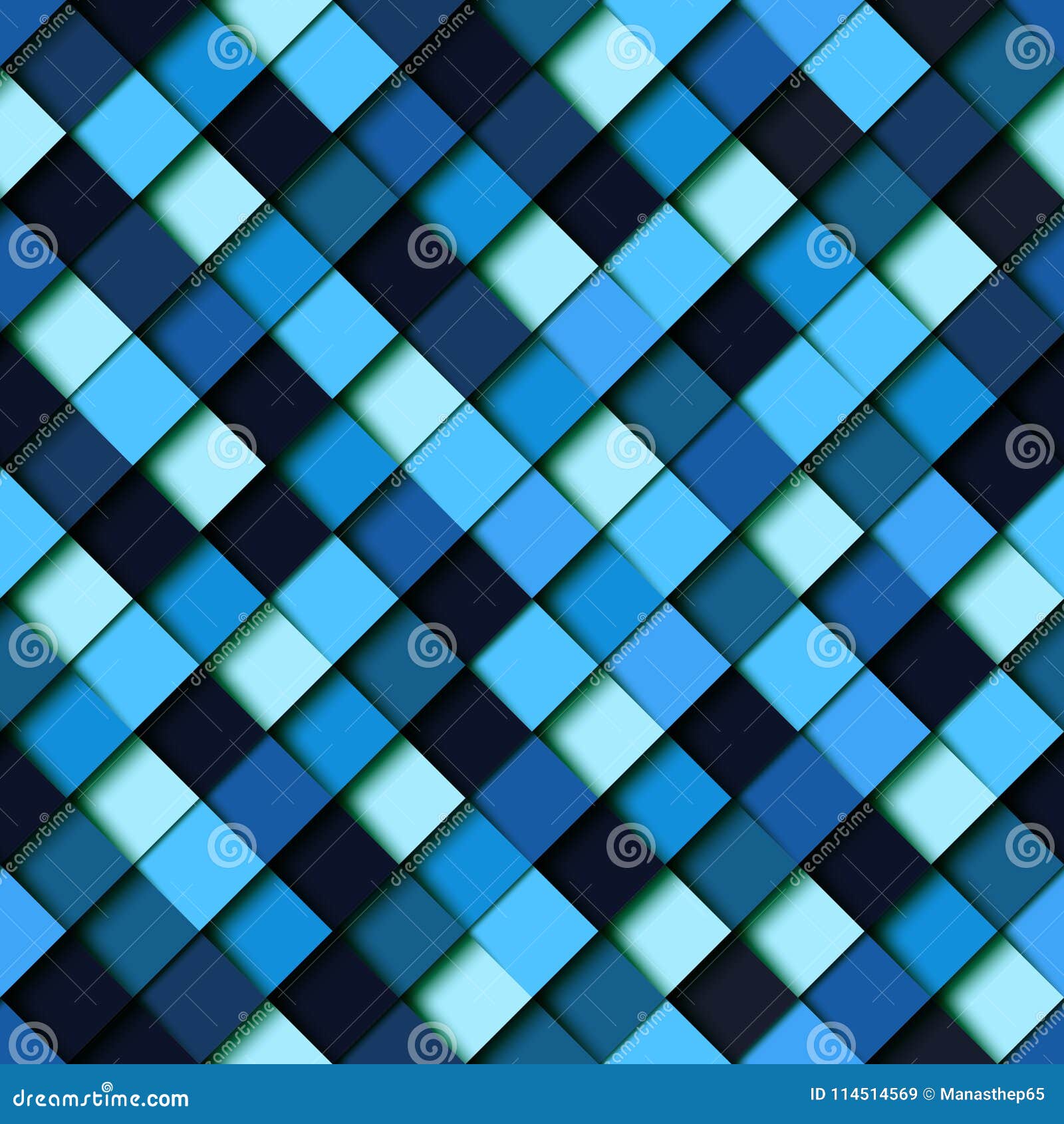 Seamless Blue Square Geometric Shape Pattern Background Stock Vector ...