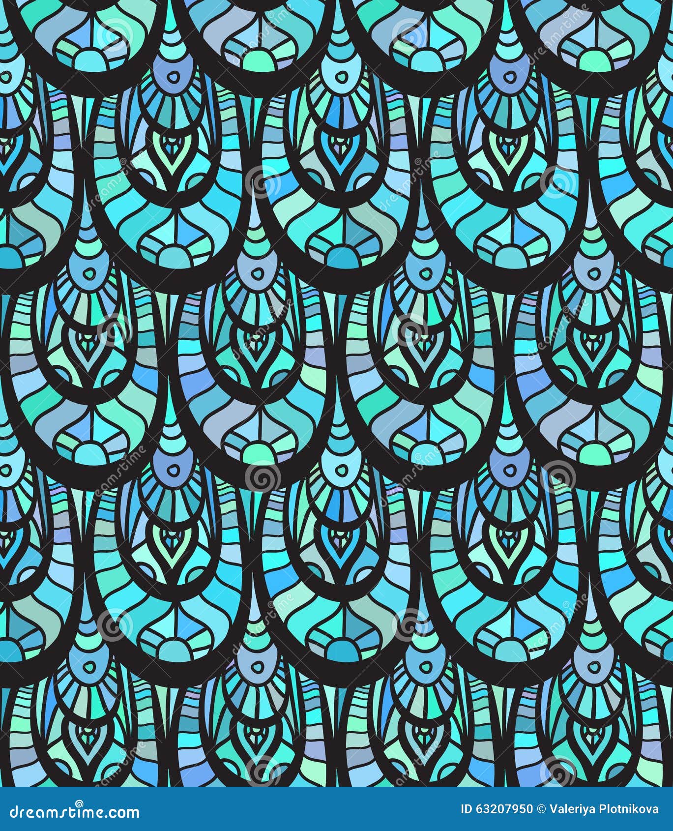 Seamless Blue Texture of Fish Scales Stock Vector - Illustration of ...