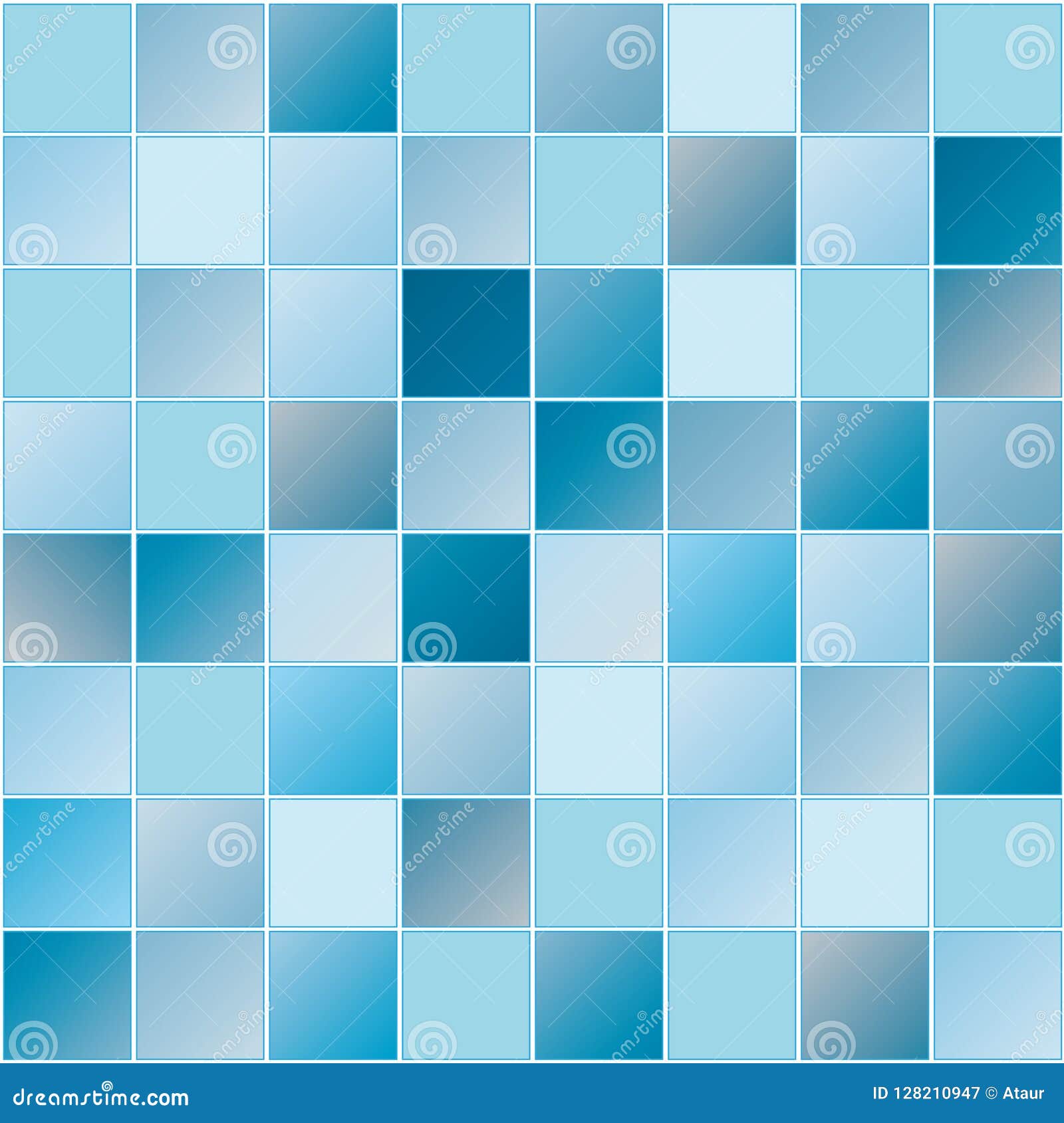 Seamless Blue Tiles Pattern with Square Shapes for Modern Background ...