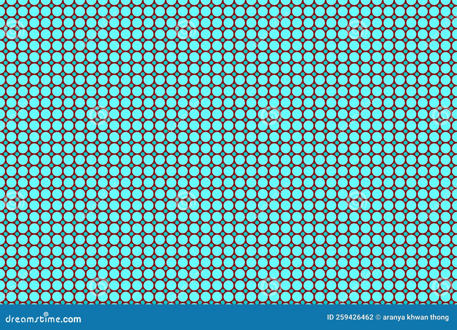 Seamless Blue Tone Polka Dots on Red Background, Small Light Blue ...