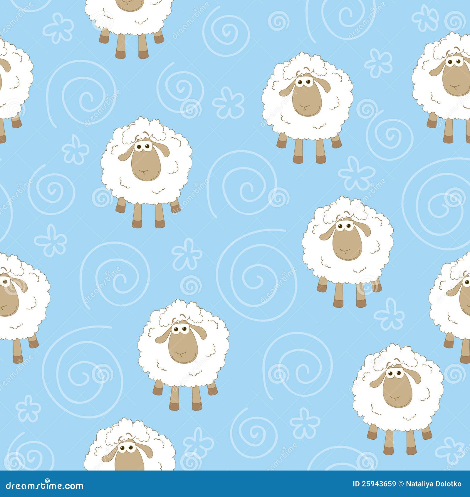 Seamless Blue Wallpaper Cartoon Vector | CartoonDealer.com #25943659