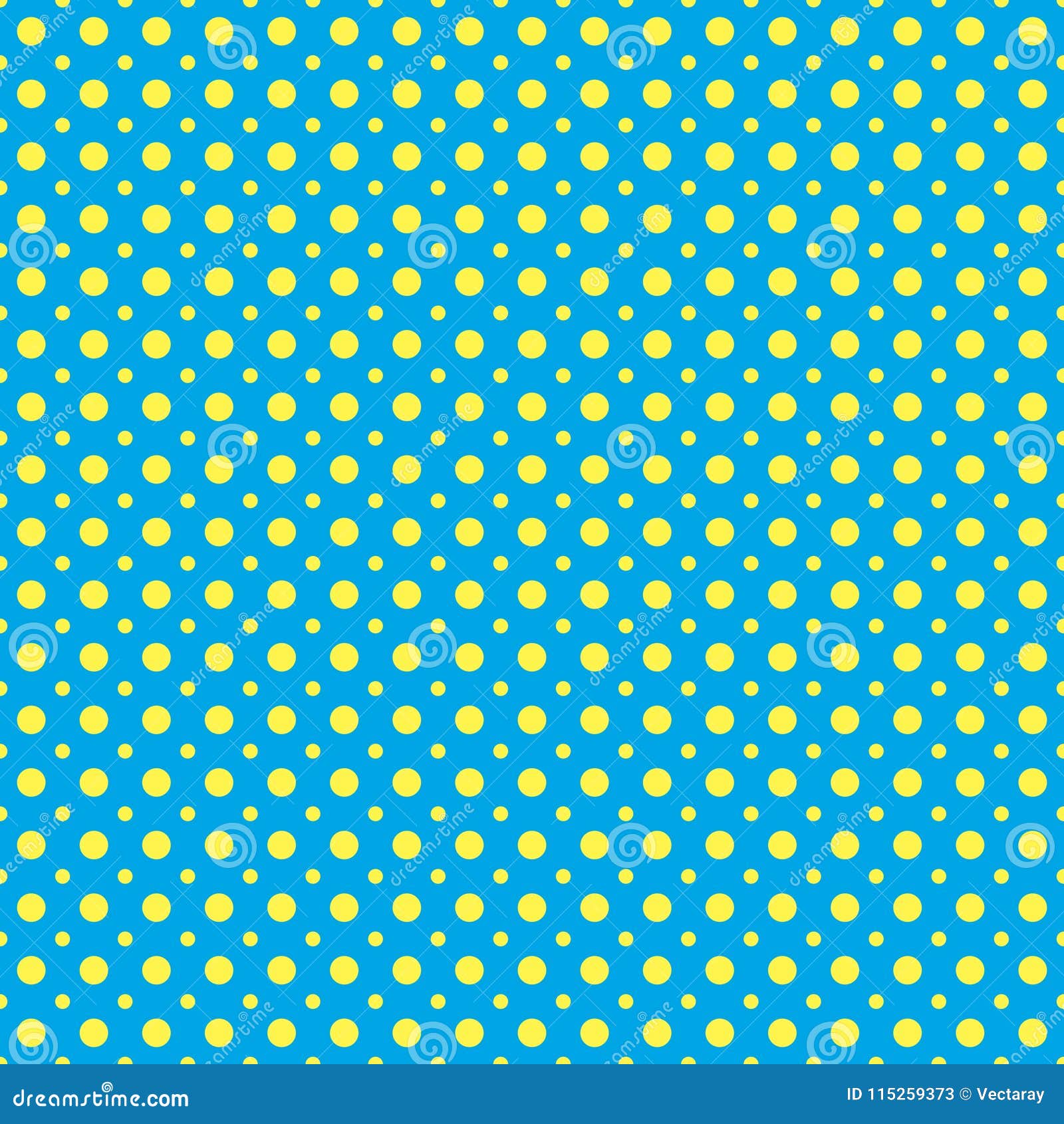 Seamless Blue and Yellow Dot Pattern Background. Stock Illustration ...