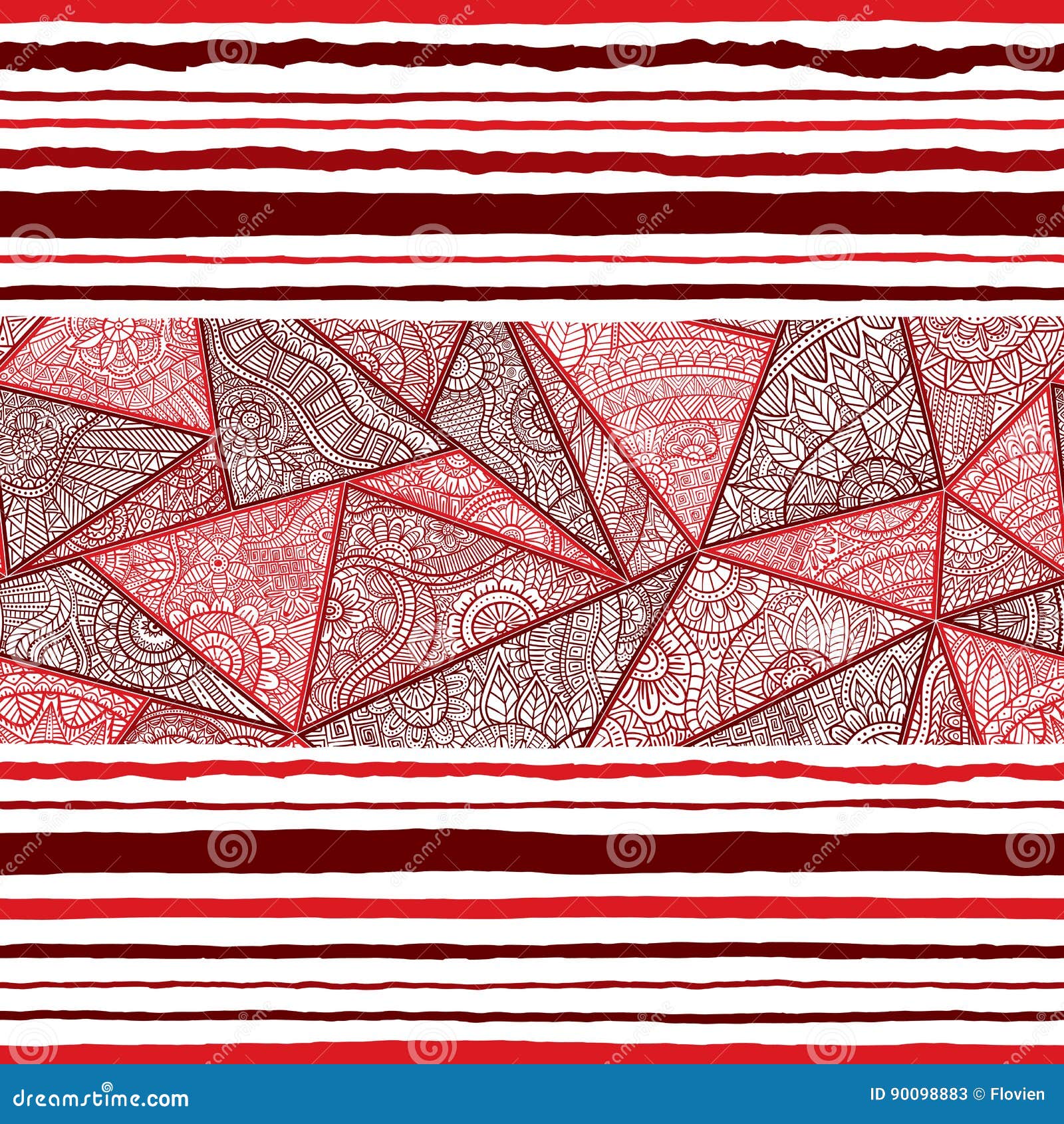 Seamless Bohemian Pattern Striped Print Ethnic And Tribal Motifs