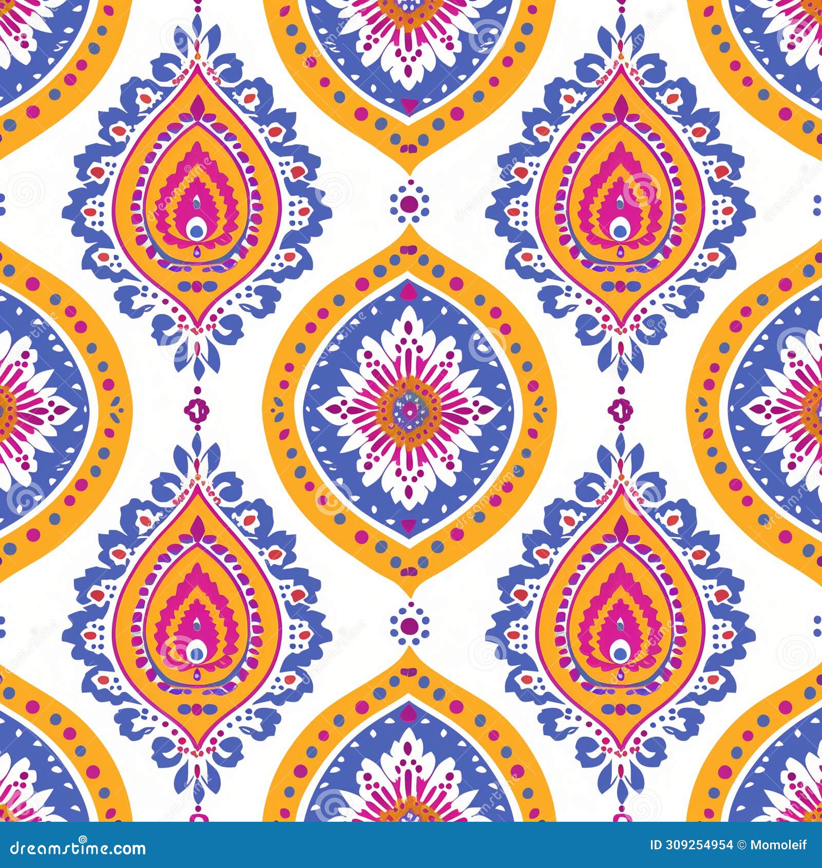 Seamless Boho Style Pattern Stock Illustration - Illustration of ...