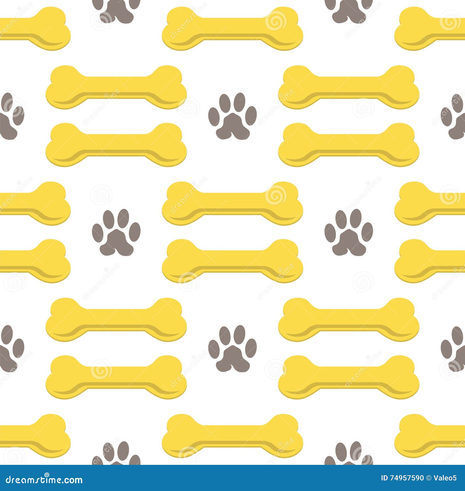 Seamless Bones for Dog Pattern Stock Illustration - Illustration of ...