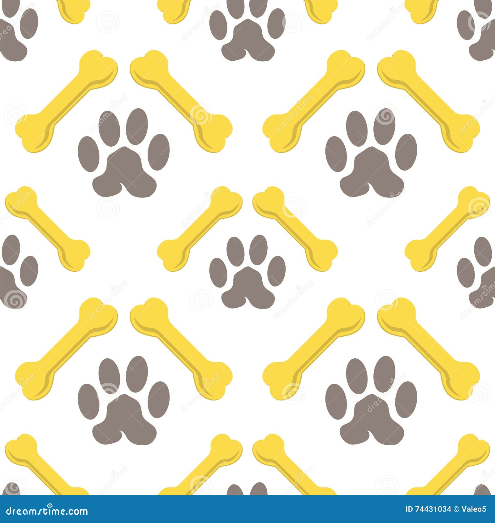 Seamless Bones for Dog Pattern Stock Vector - Illustration of ration ...