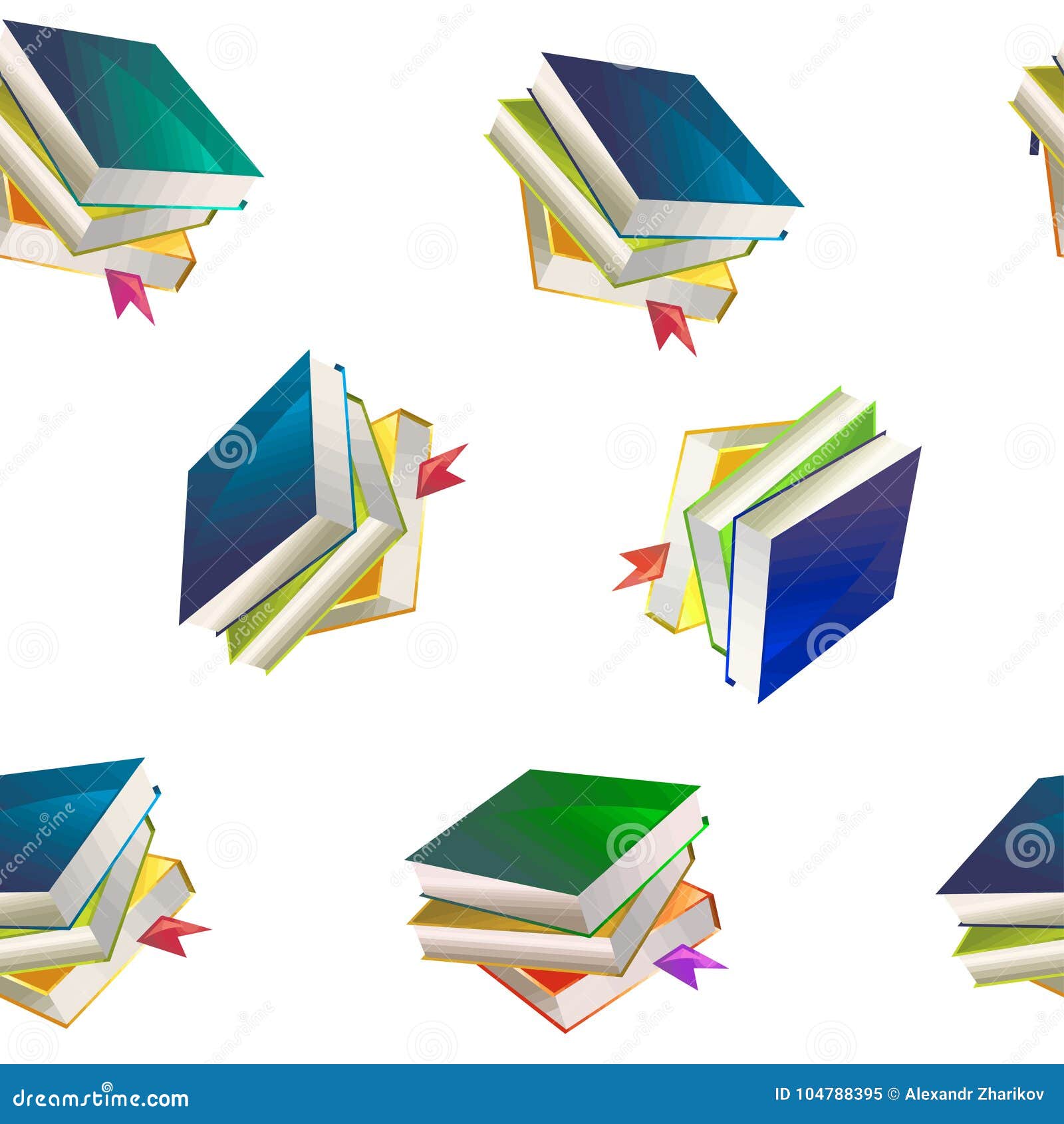 Seamless Book Pattern Background Wallpaper Stock Vector - Illustration ...
