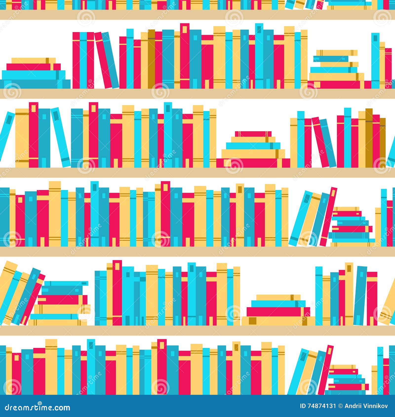 Seamless Books Pattern. Watercolor Background With Stack Of Books ...