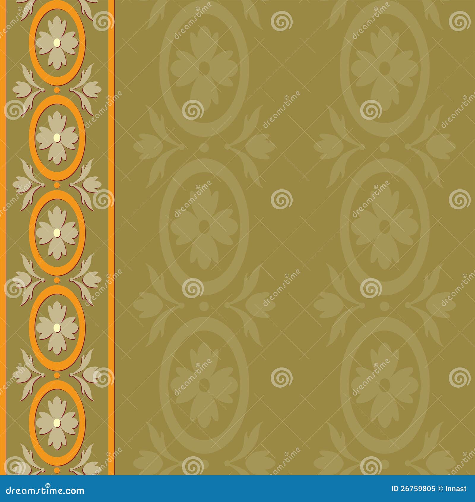 Seamless Border and Background Stock Illustration - Illustration of ...