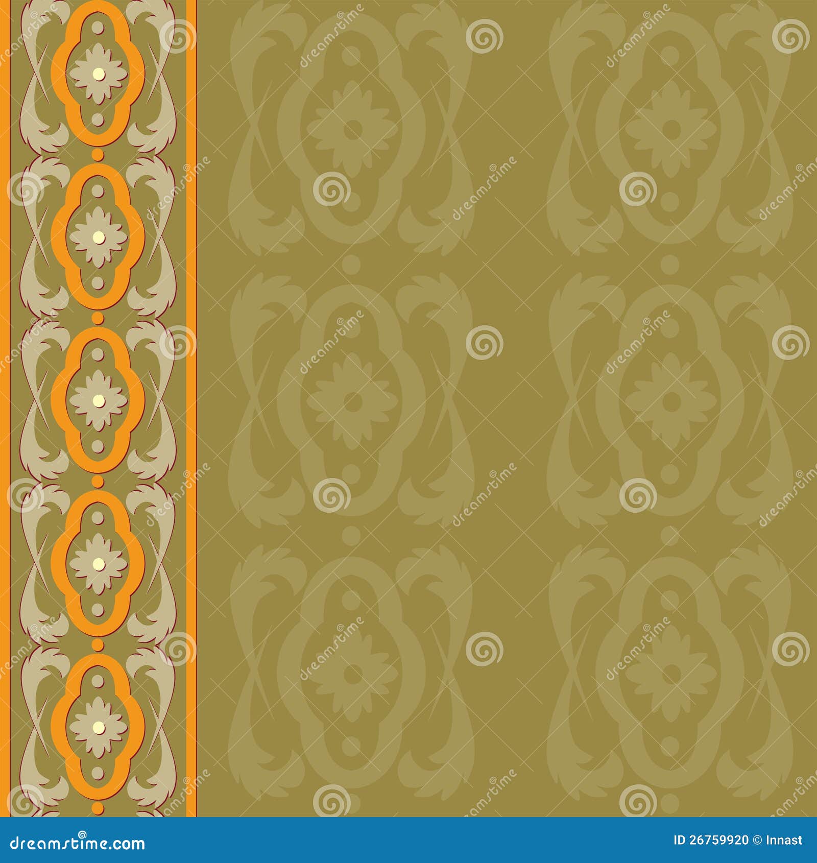 Seamless Border and Background Stock Illustration - Illustration of ...