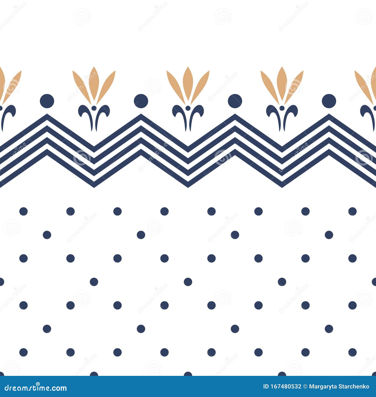 Seamless border pattern stock vector. Illustration of stylish - 167480532