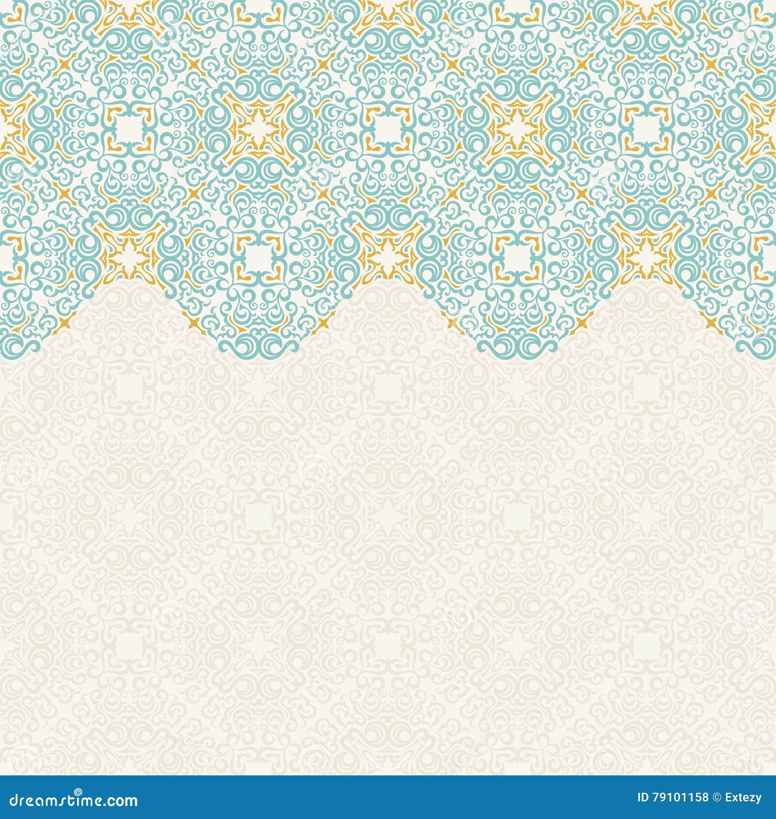 Seamless Border Vector Ornate in Eastern Style. Islam Pattern Stock ...