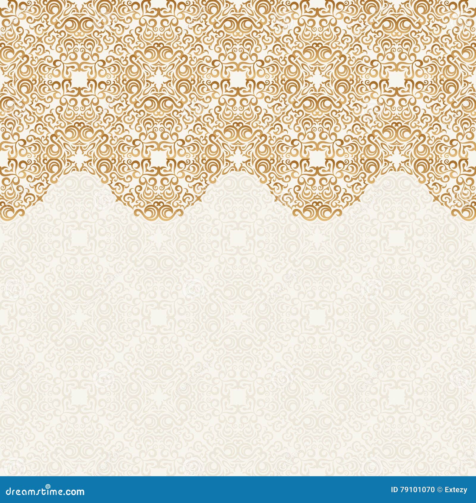 Seamless Border Vector Ornate in Eastern Style. Islam Pattern Stock ...