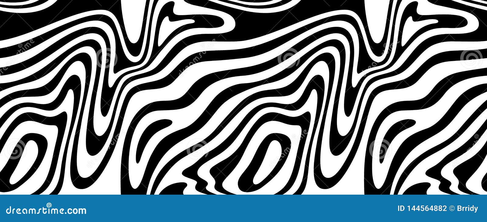 Seamless Border with Zebra Print. Vector Illustration with Optical ...