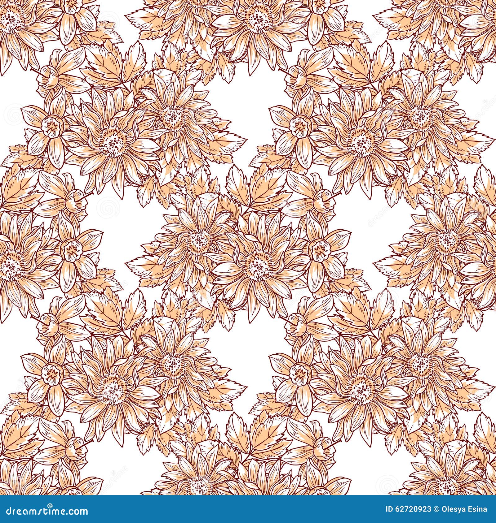 Seamless botanical pattern stock illustration. Illustration of pattern ...