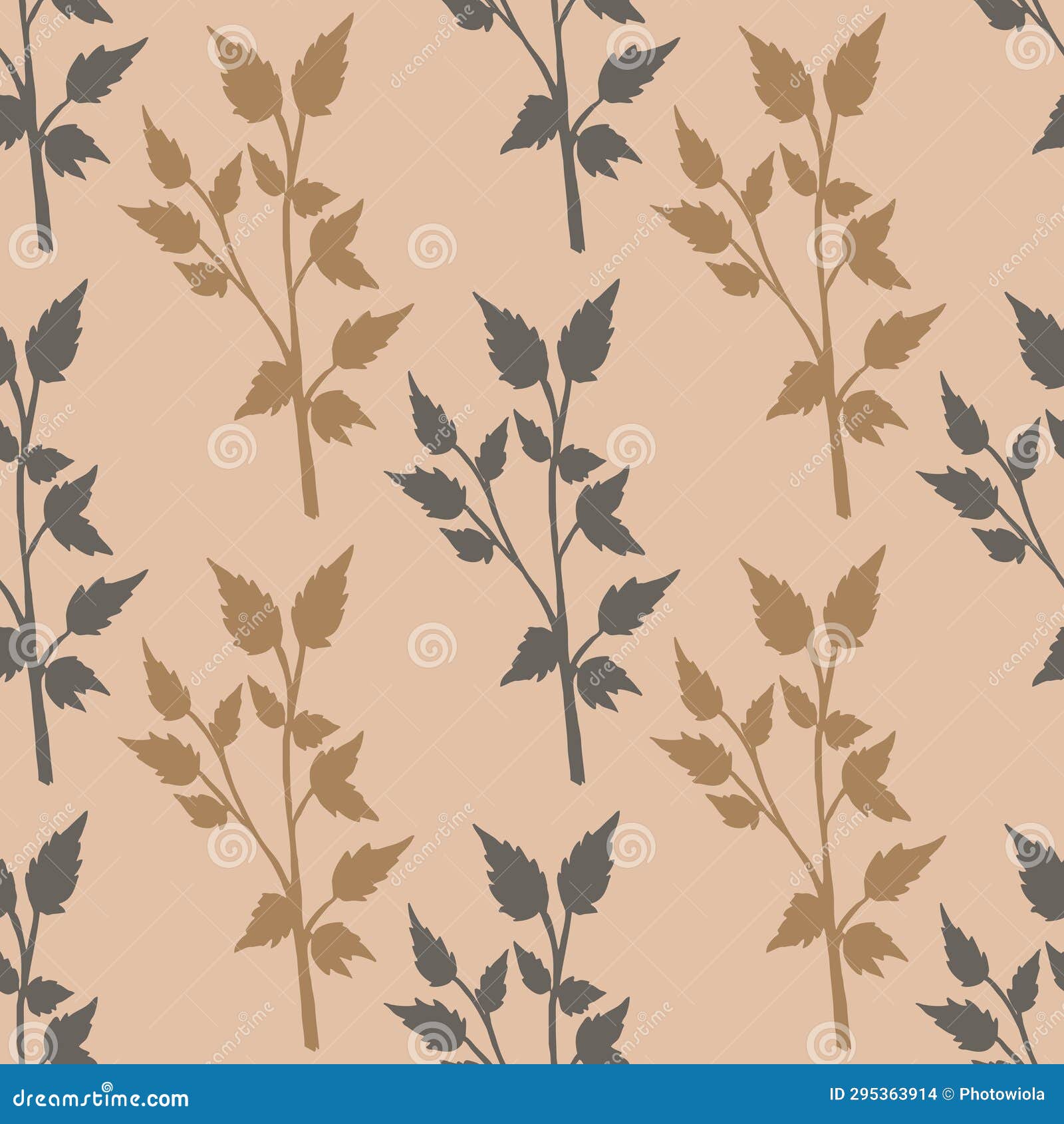 Seamless Botanical Pattern for Fabrics. Stock Illustration ...