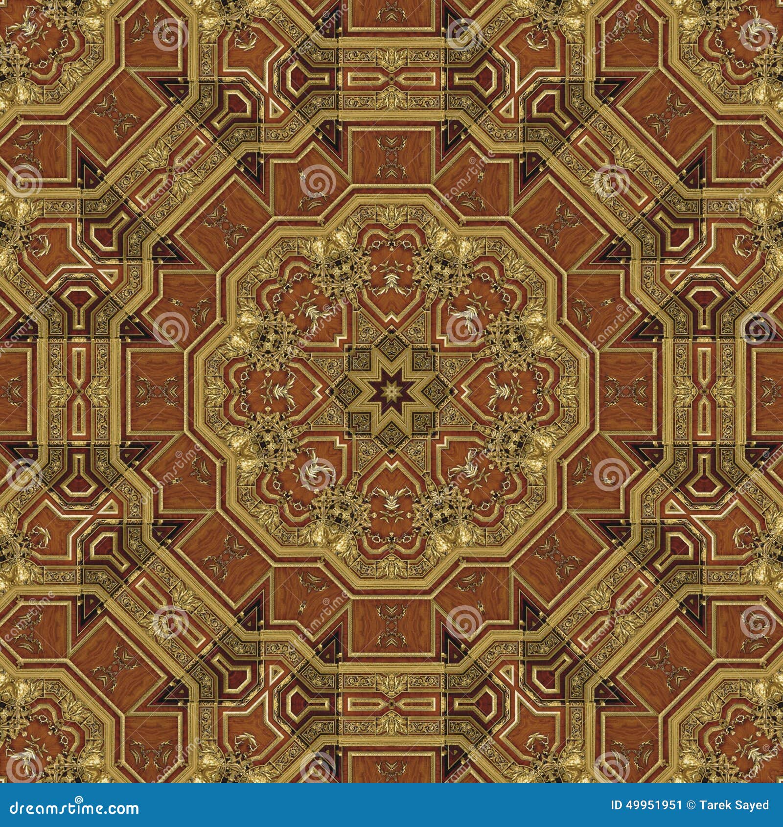 Arabesque Pattern In Alhambra Palace, Granada Stock Image ...