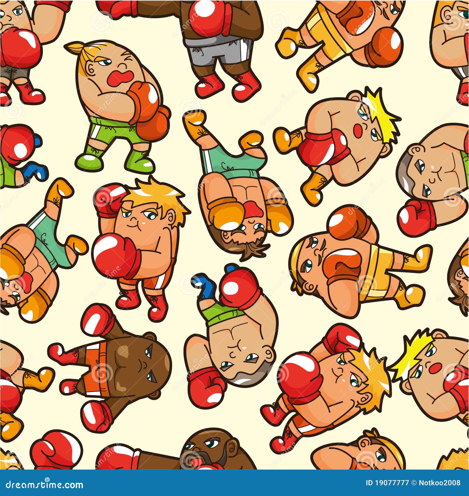 Seamless boxer pattern stock vector. Illustration of creative - 19077777