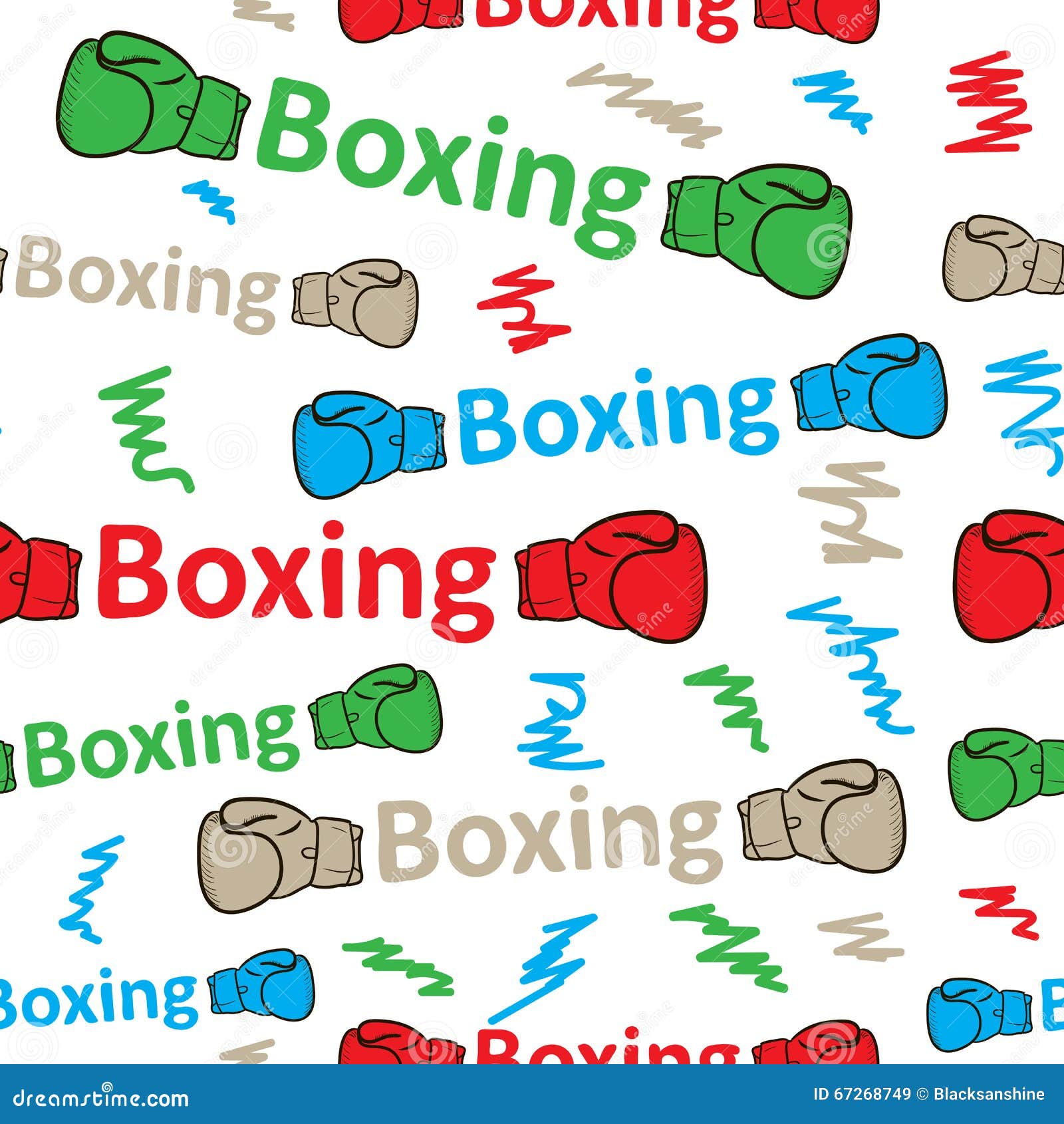 Seamless Boxing Inscriptions Stock Vector - Illustration of seamless ...