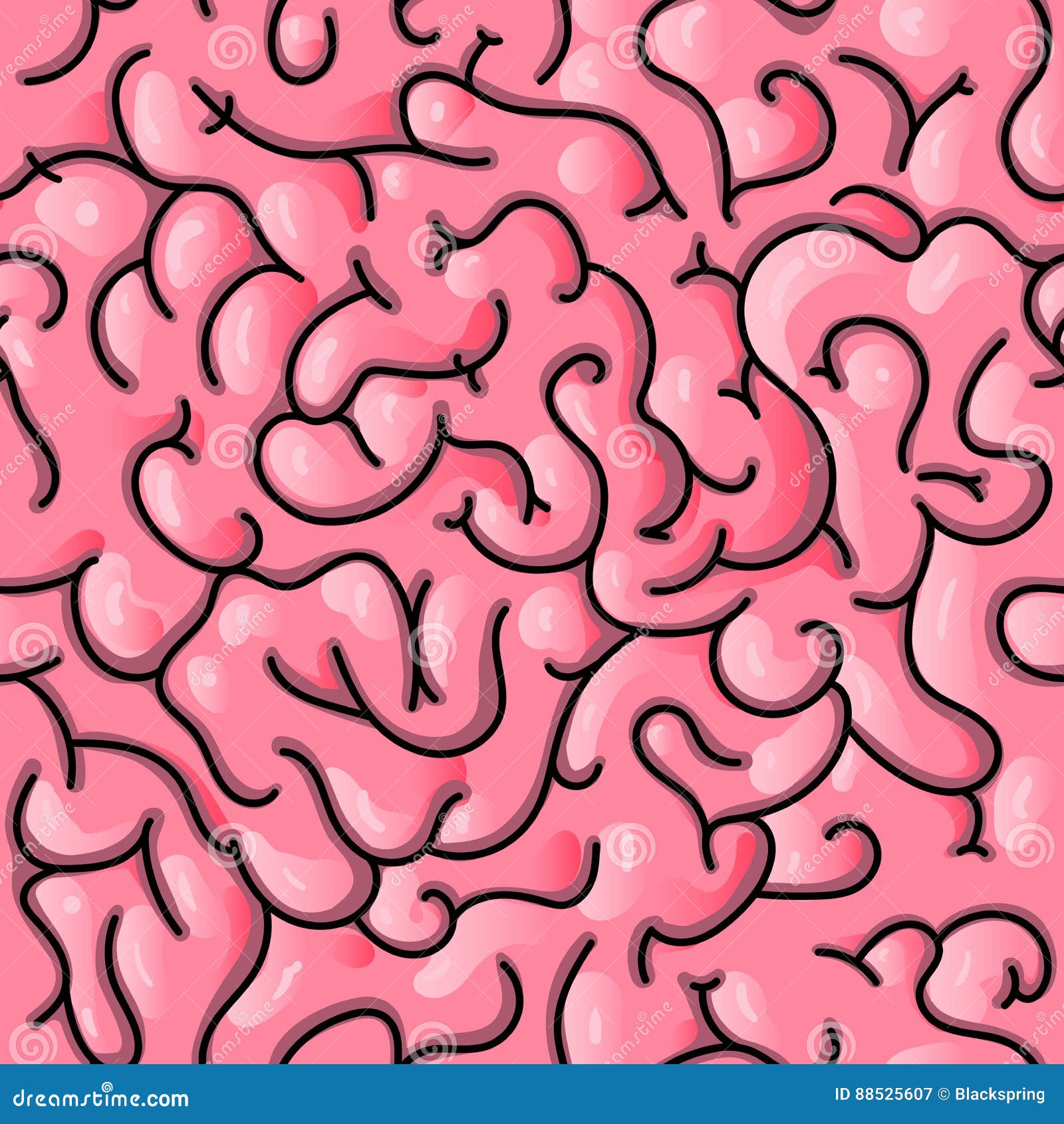Seamless Brain Pattern Stock Vector Illustration Of Creative 88525607