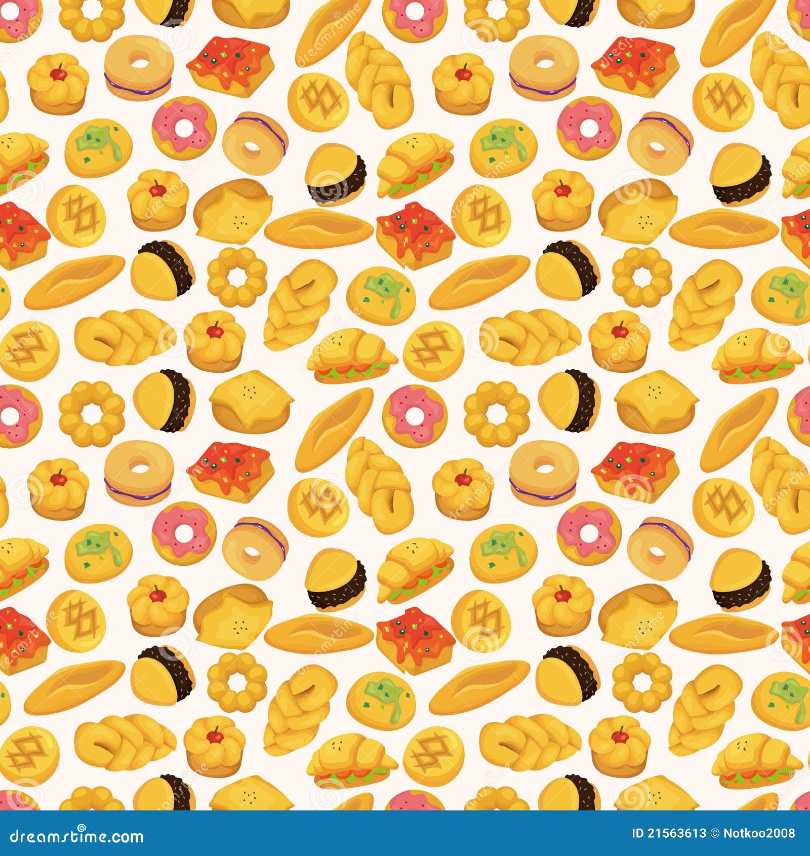 Seamless bread pattern stock vector. Illustration of baker - 21563613