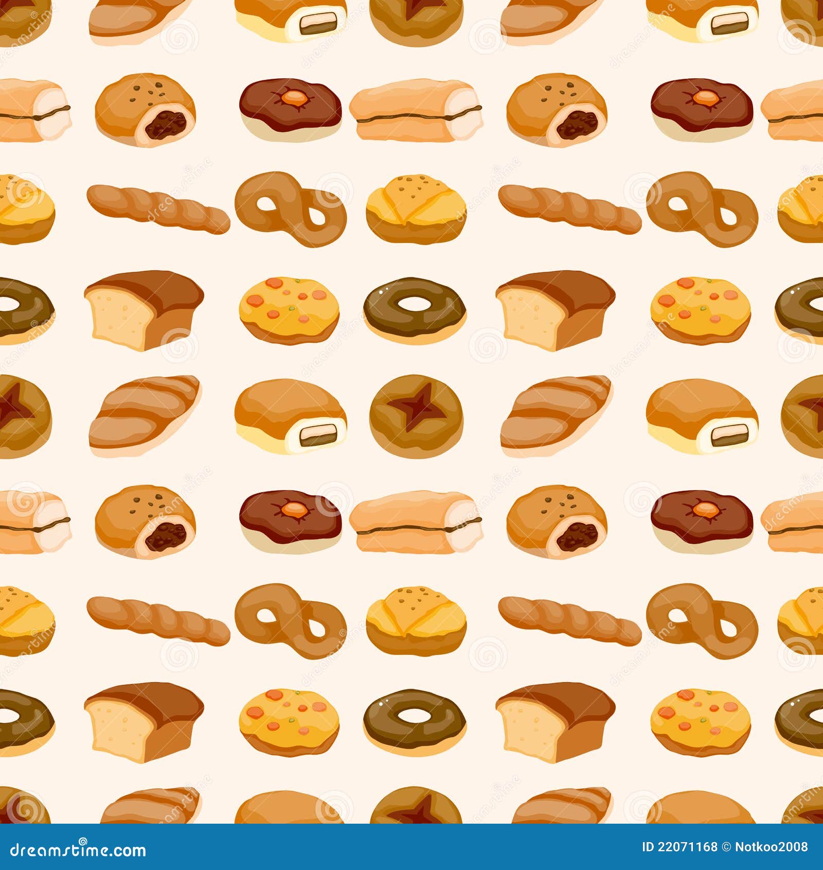 Seamless bread pattern stock vector. Illustration of baguette - 22071168