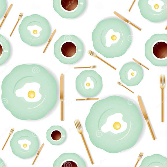 Seamless breakfast pattern stock vector. Illustration of freshness ...