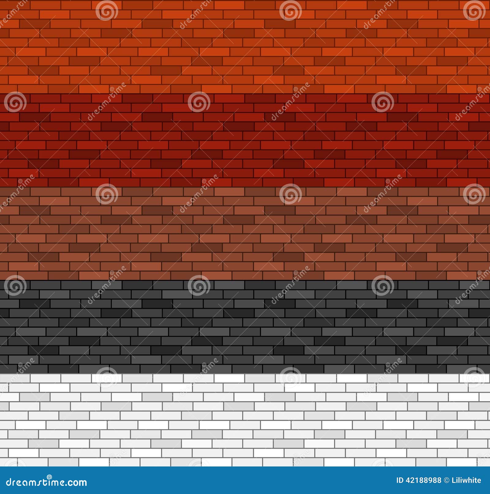 Seamless Brick Pattern in 5 Colors Stock Vector - Illustration of ...
