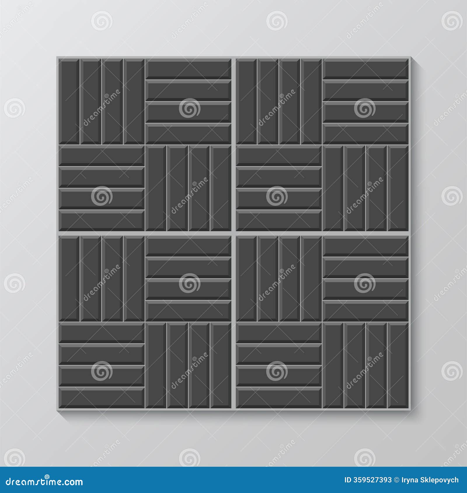 Seamless Brick Texture. Black Paver Tile. Paved Floor Surface. Vintage ...