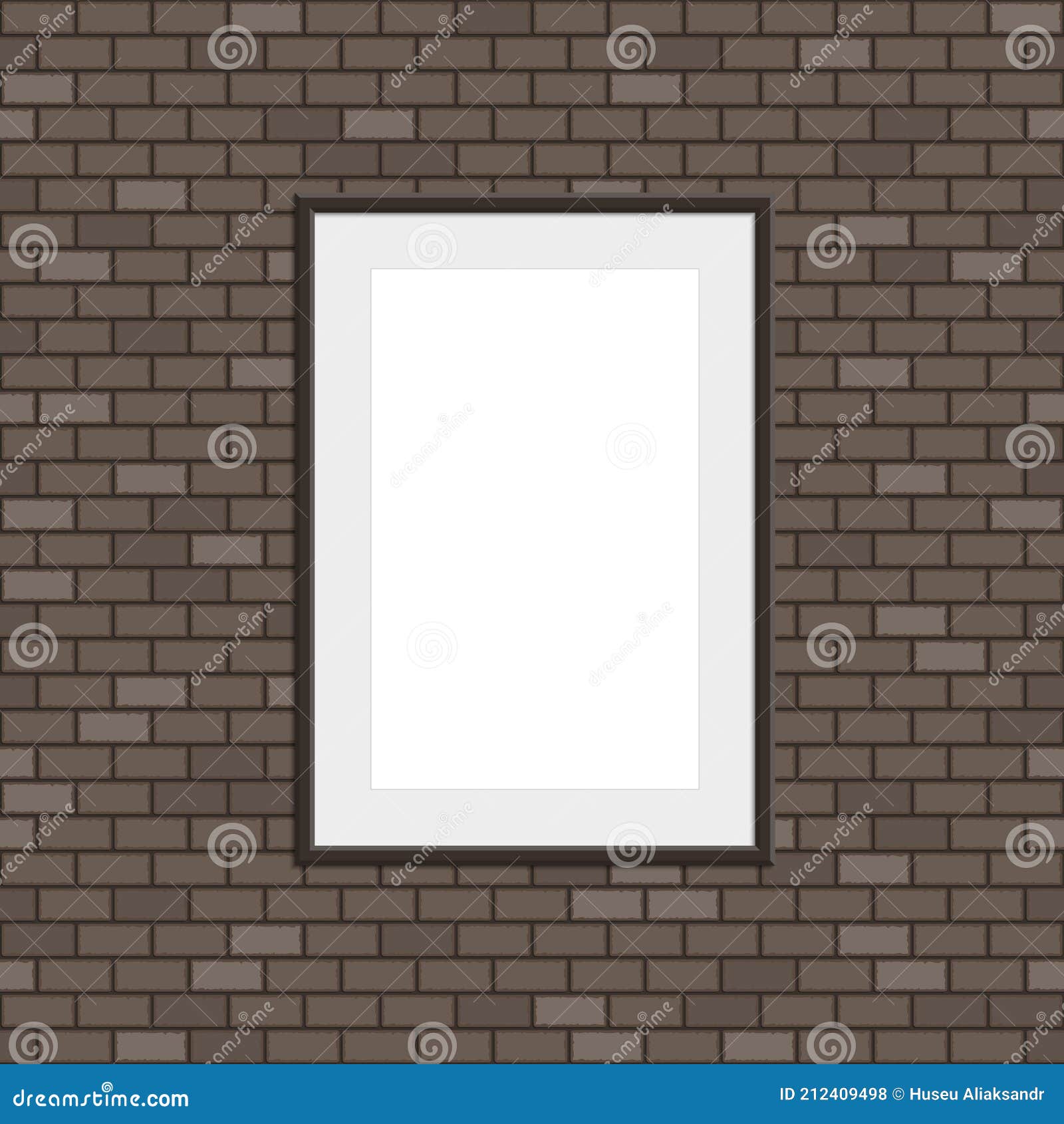 Seamless Brick Wall with Frame. Stock Vector - Illustration of abstract ...