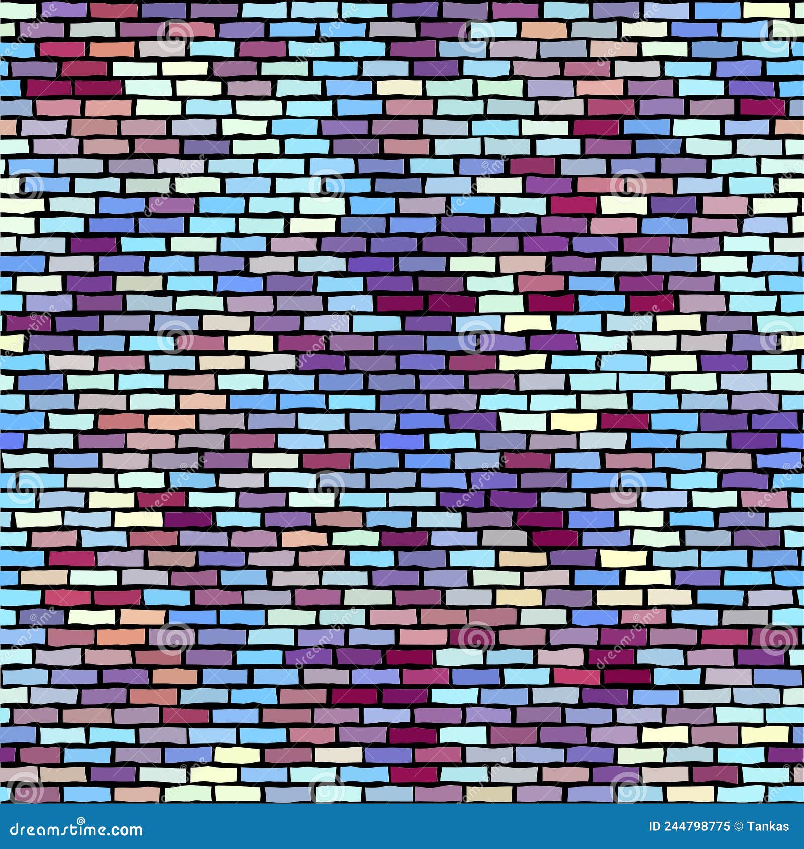 Seamless Brick Wall. Vector Graphic Illustration Pattern. Stock Vector ...